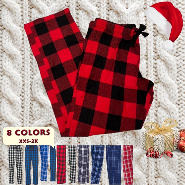 Red Checker Pajama Pants - Etsy