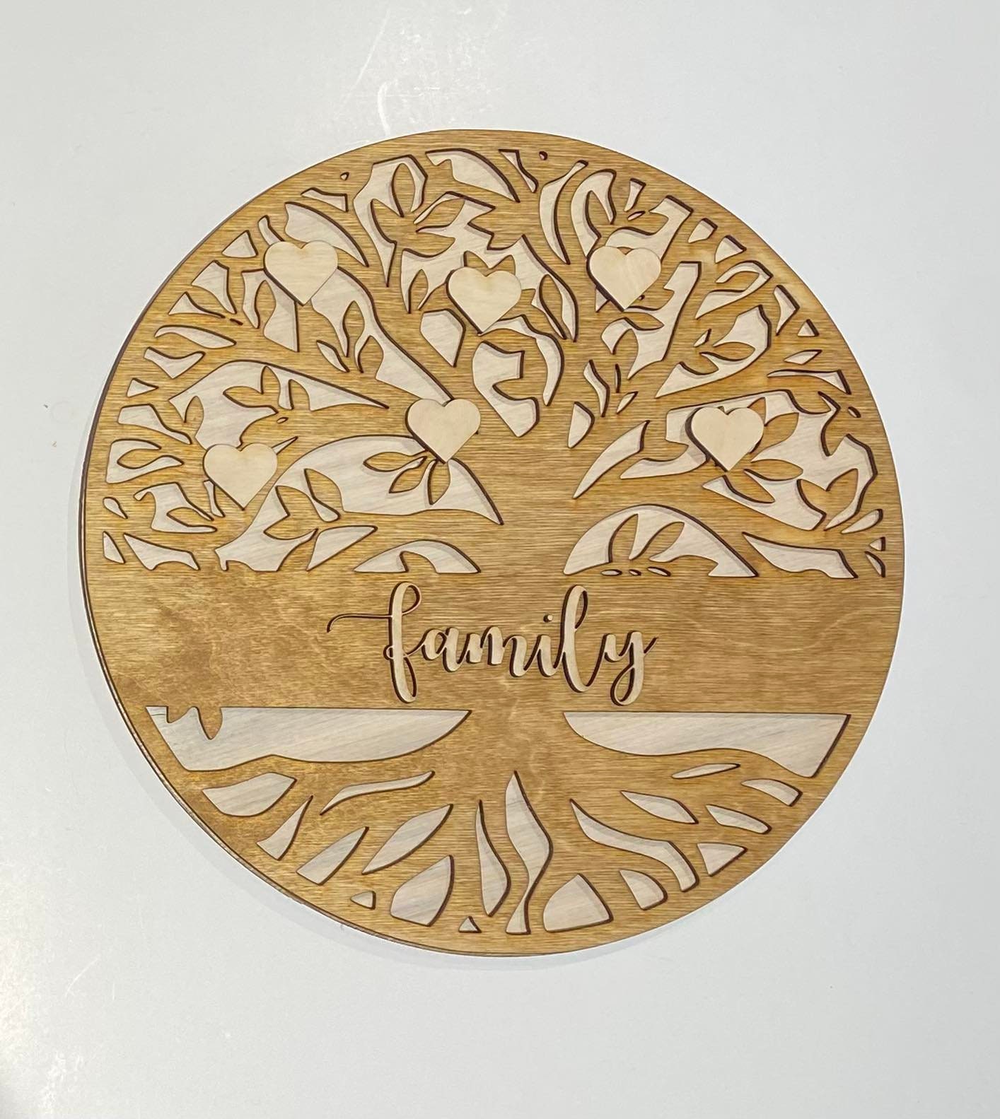 Family Tree Round Sign SVG File Laser Ready - Etsy