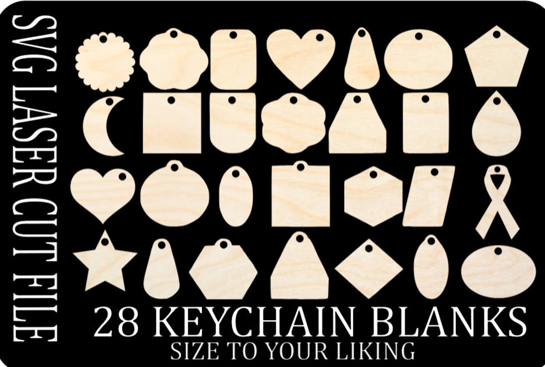 28 Keychain Blank Laser Cut File - Etsy