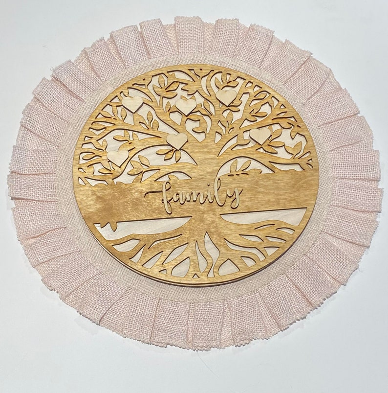 Family Tree Round Sign SVG File Laser Ready - Etsy