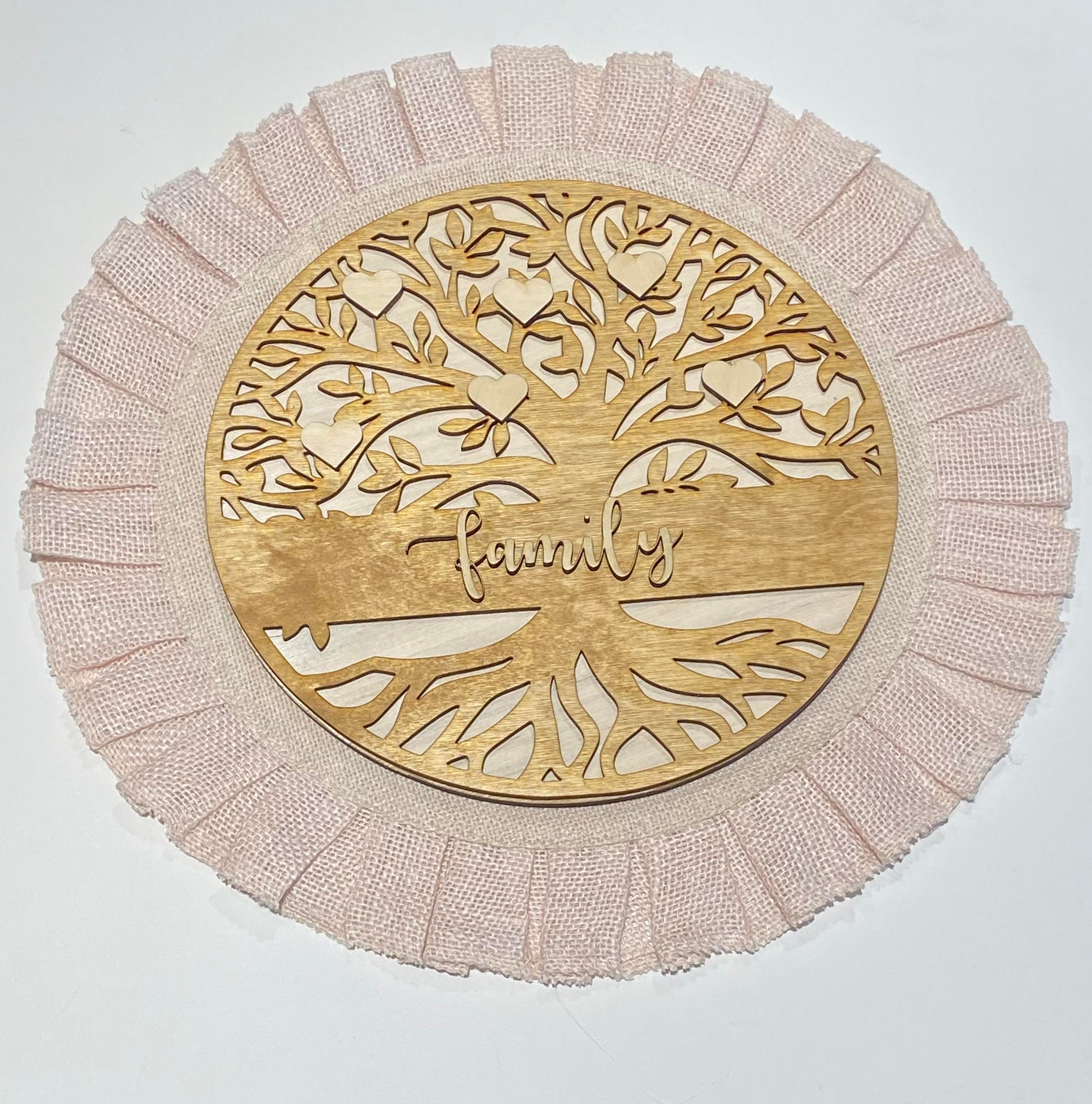 Family Tree Round Sign SVG File Laser Ready - Etsy