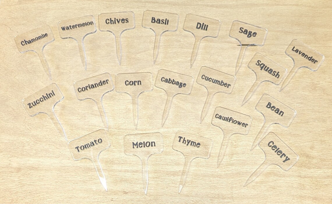 33 Garden Name Tags Svg Laser Cut Designs - Etsy