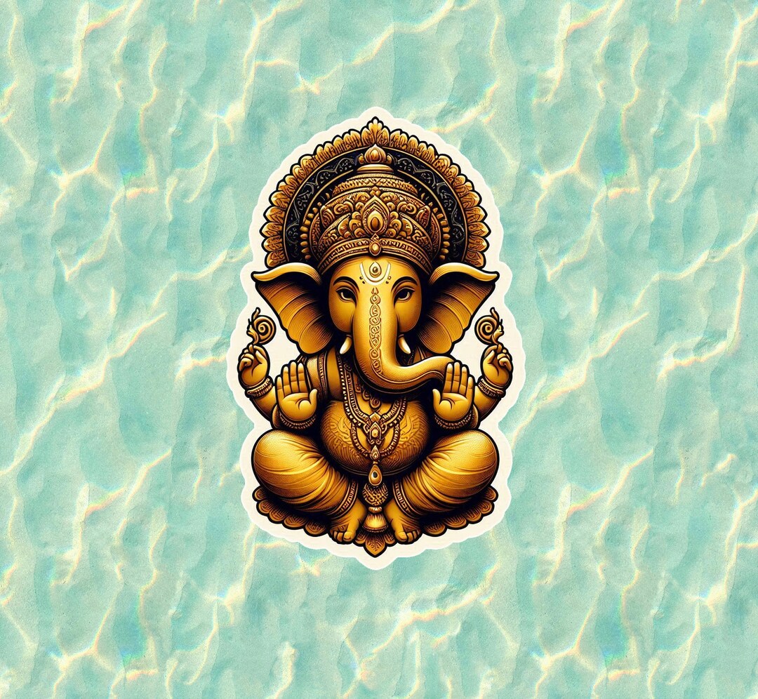 Hindu God Waterproof Vinyl Sticker Decal Lord Ganesh Several Sizes ...