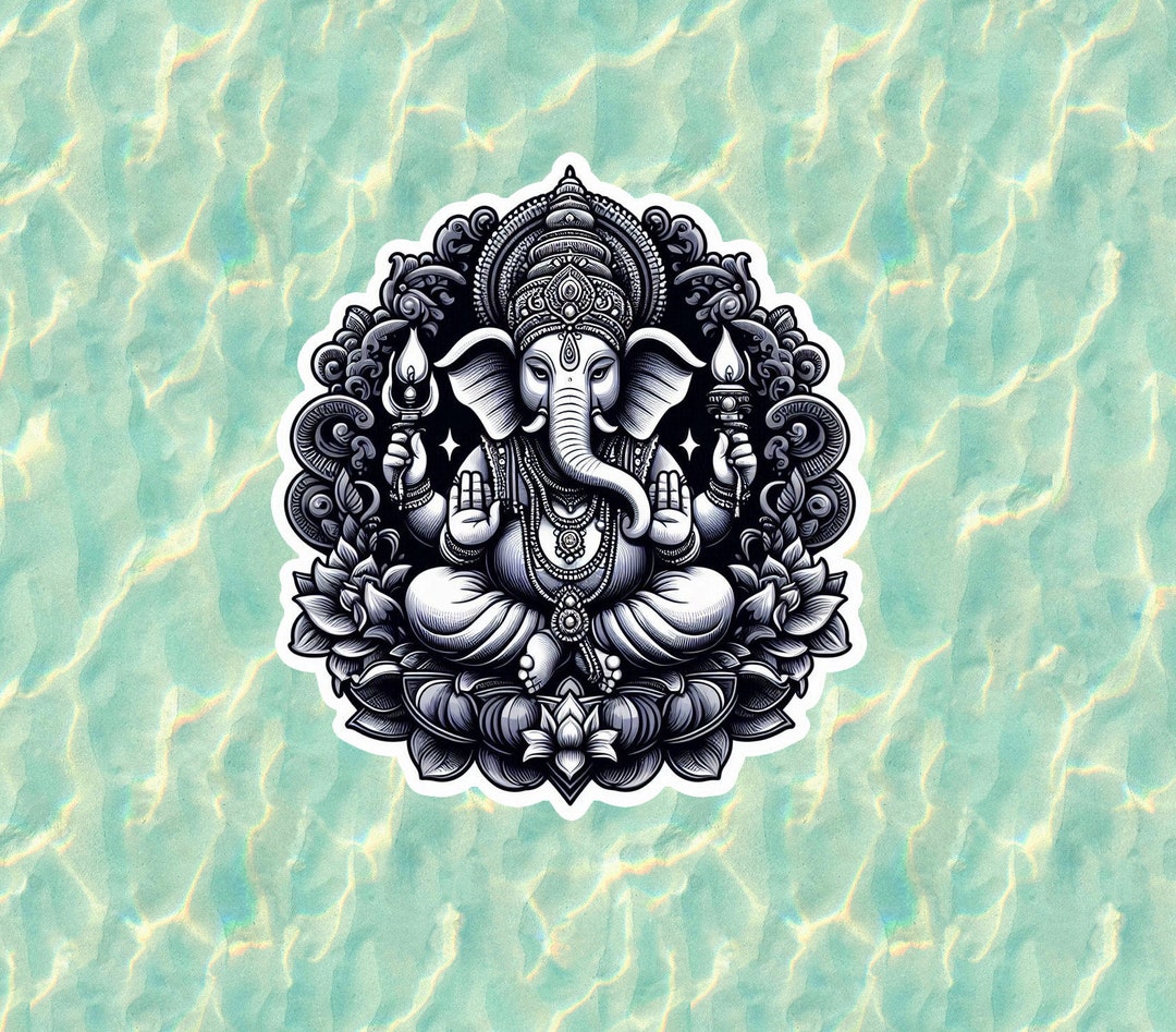 Hindu God Waterproof Vinyl Sticker Decal Lord Ganesh Several Sizes ...