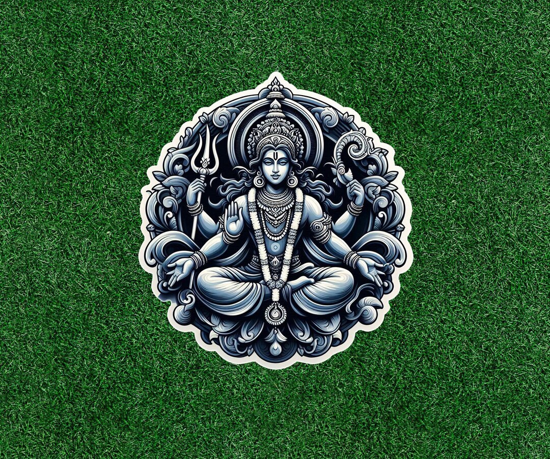 Hindu God Vinyl Sticker Decal Lord Vishnu Several Sizes Available - Etsy