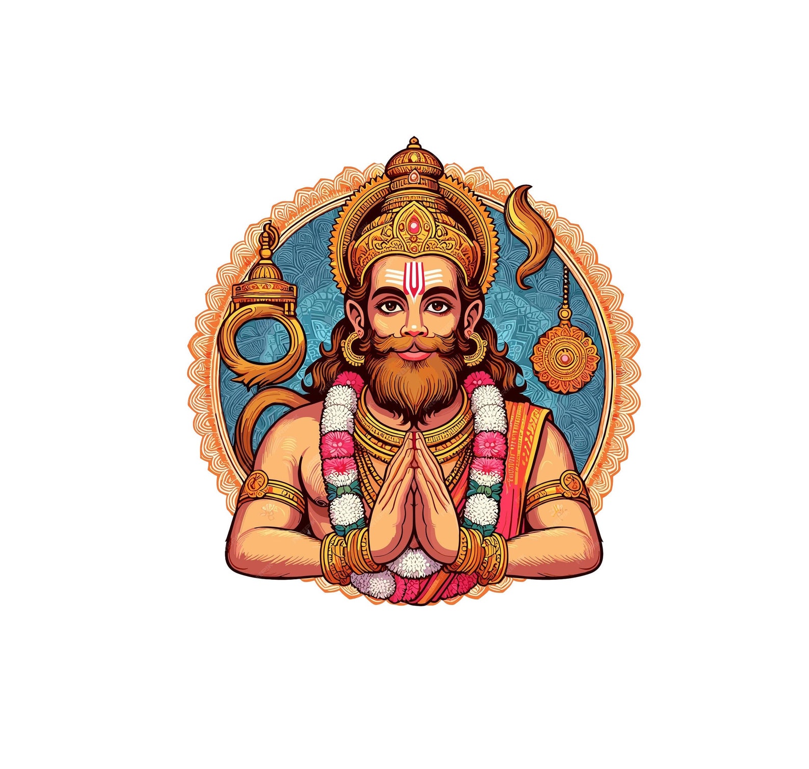Hindu God Lord Hanuman Waterproof Sticker Decal Several Sizes Available ...