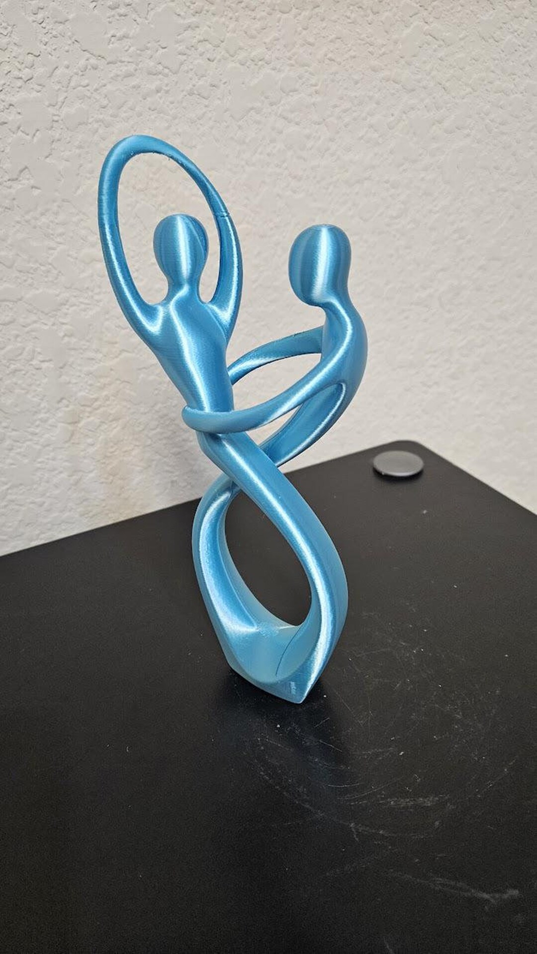 Man and Woman Dancing Statue Shimmering Baby Blue Color 9 Inches - Etsy