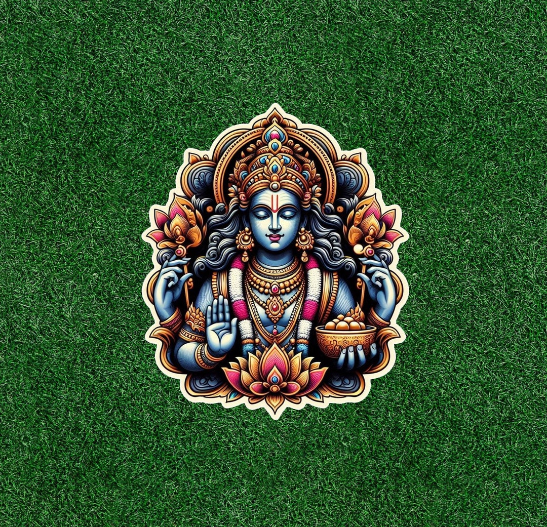 Hindu God Vinyl Sticker Decal Lord Vishnu Several Sizes Available - Etsy