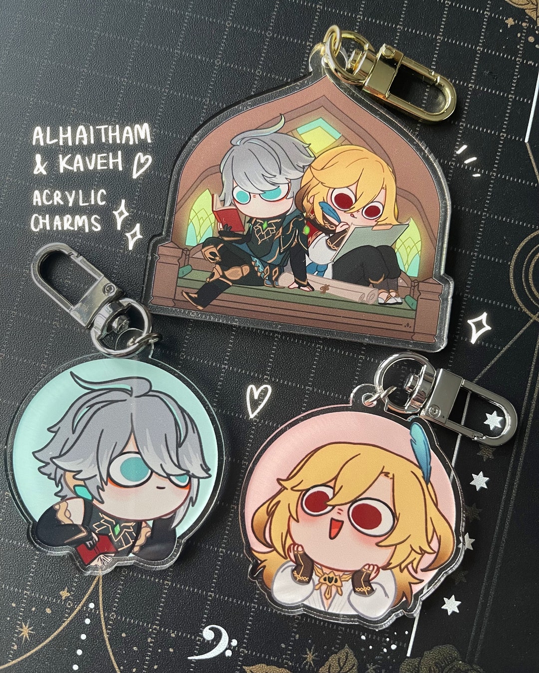 Alhaitham & Kaveh Haikaveh Home Chibi Acrylic Charms - Etsy