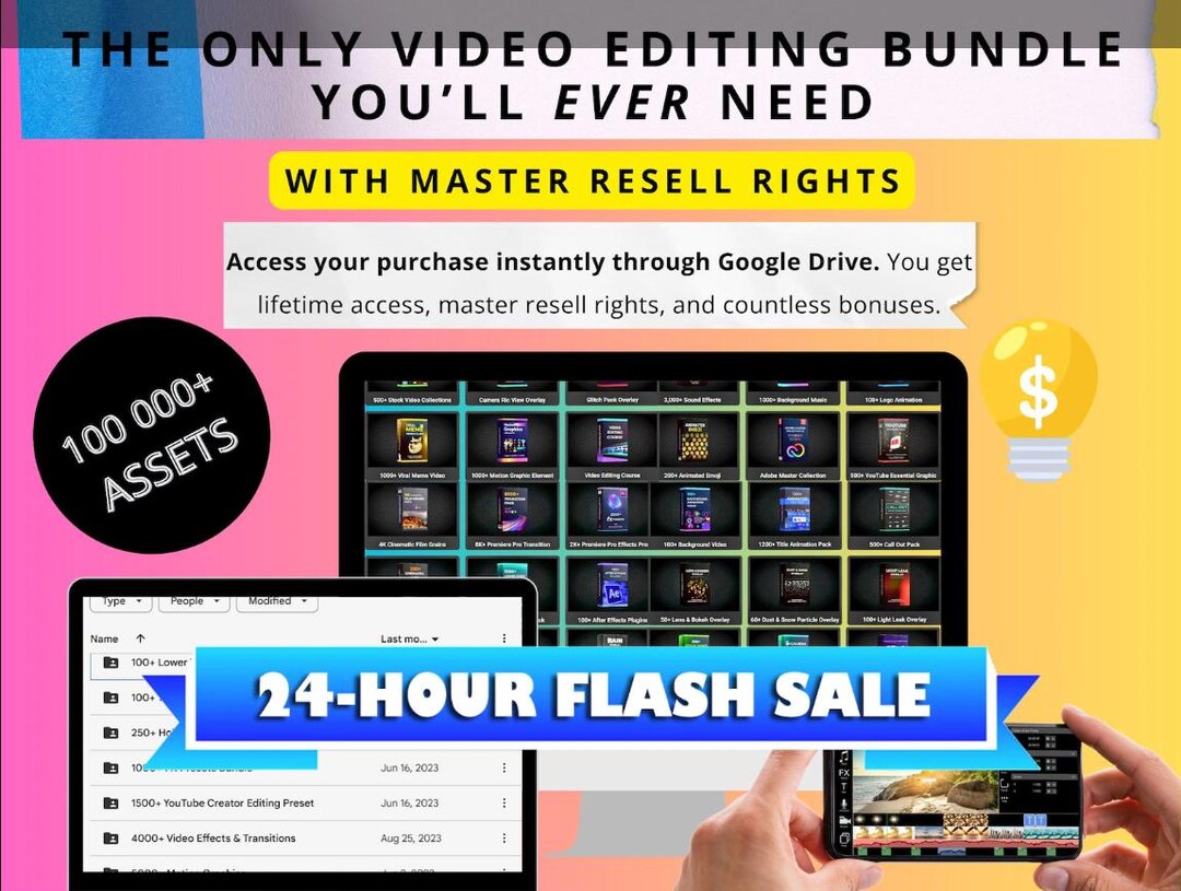 Over 100k Video Editing Assets Bundle 2.0 - Etsy