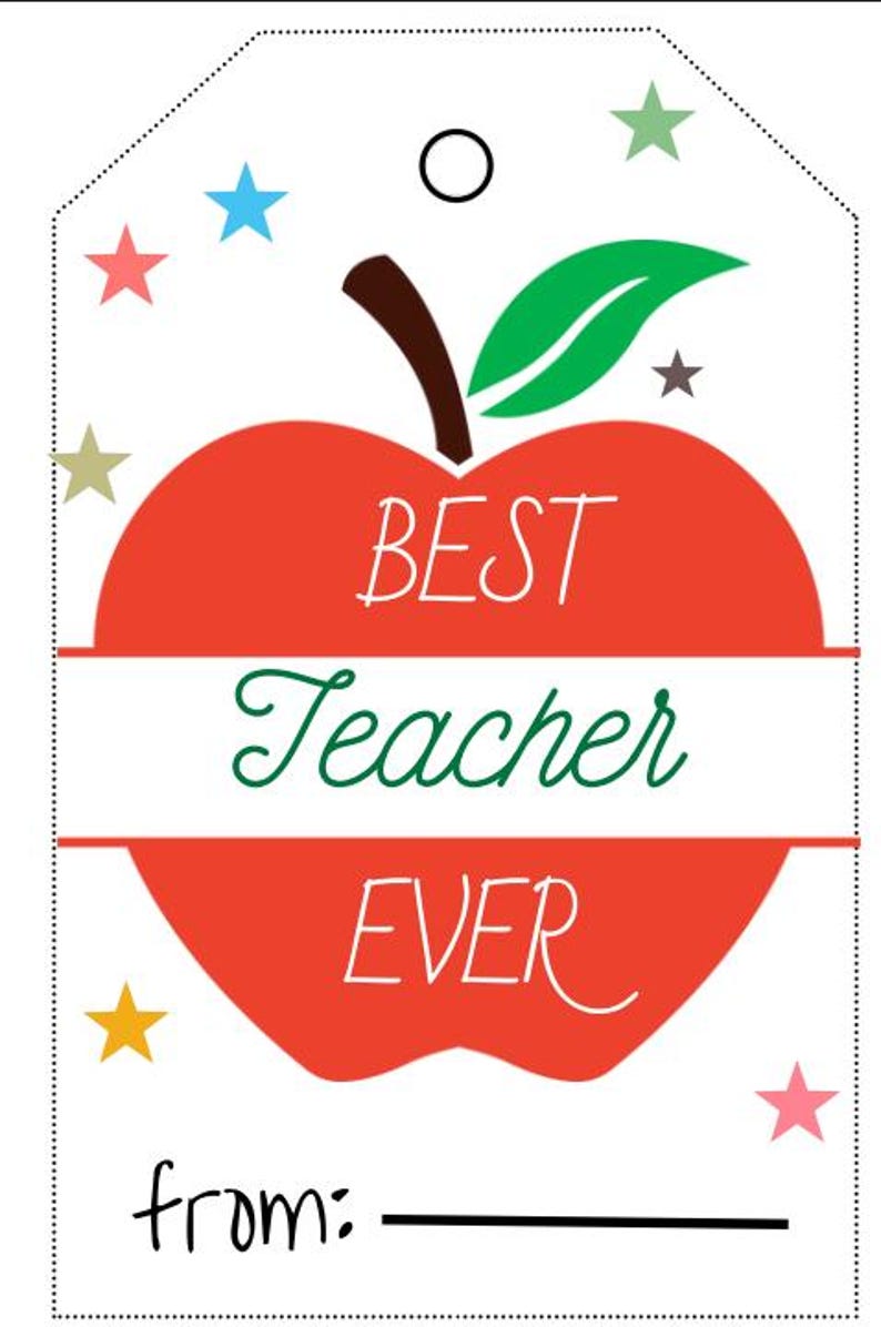 Editable Teacher Thank You Tag – Printable Gift Tag (canva Template) - Etsy