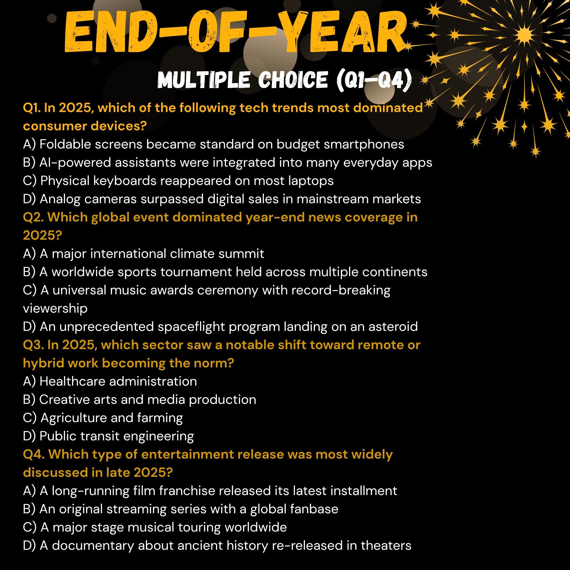 2025 End of Year Trivia | Pop Culture & News Quiz (digital Download) - Etsy