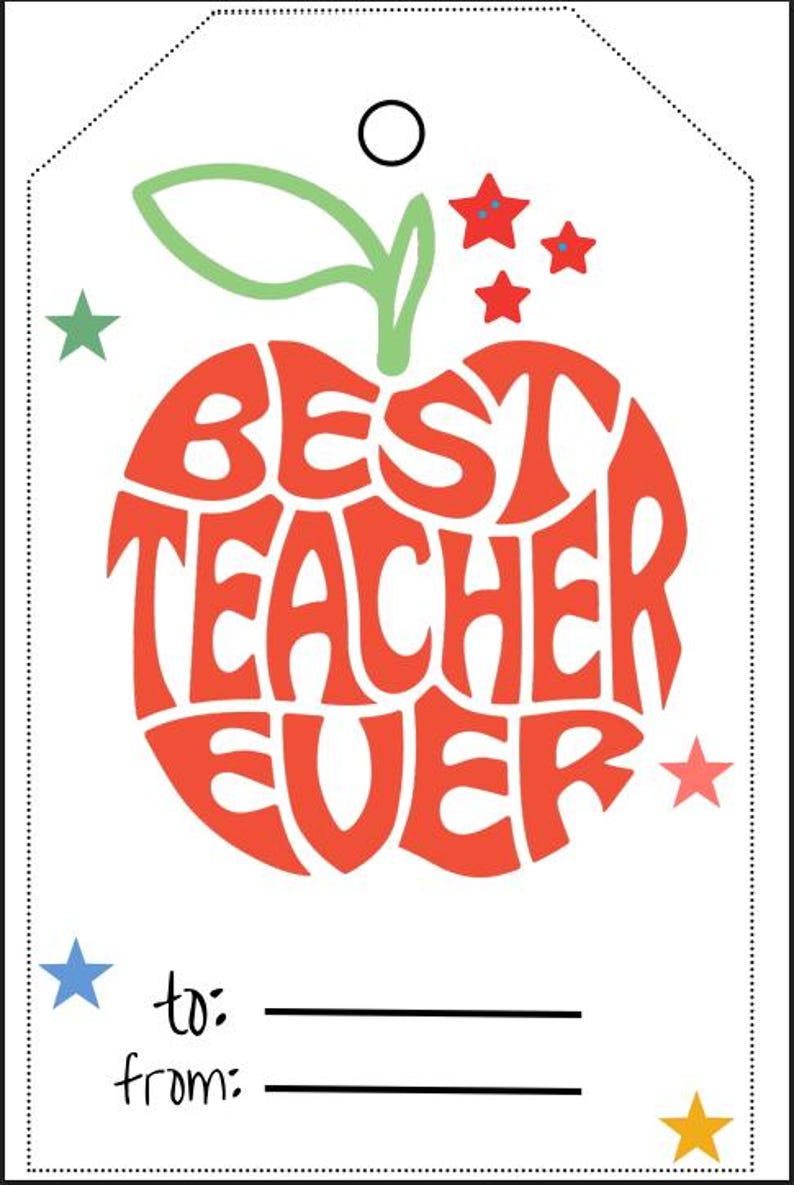 Editable Teacher Thank You Tag – Printable Gift Tag (canva Template) - Etsy