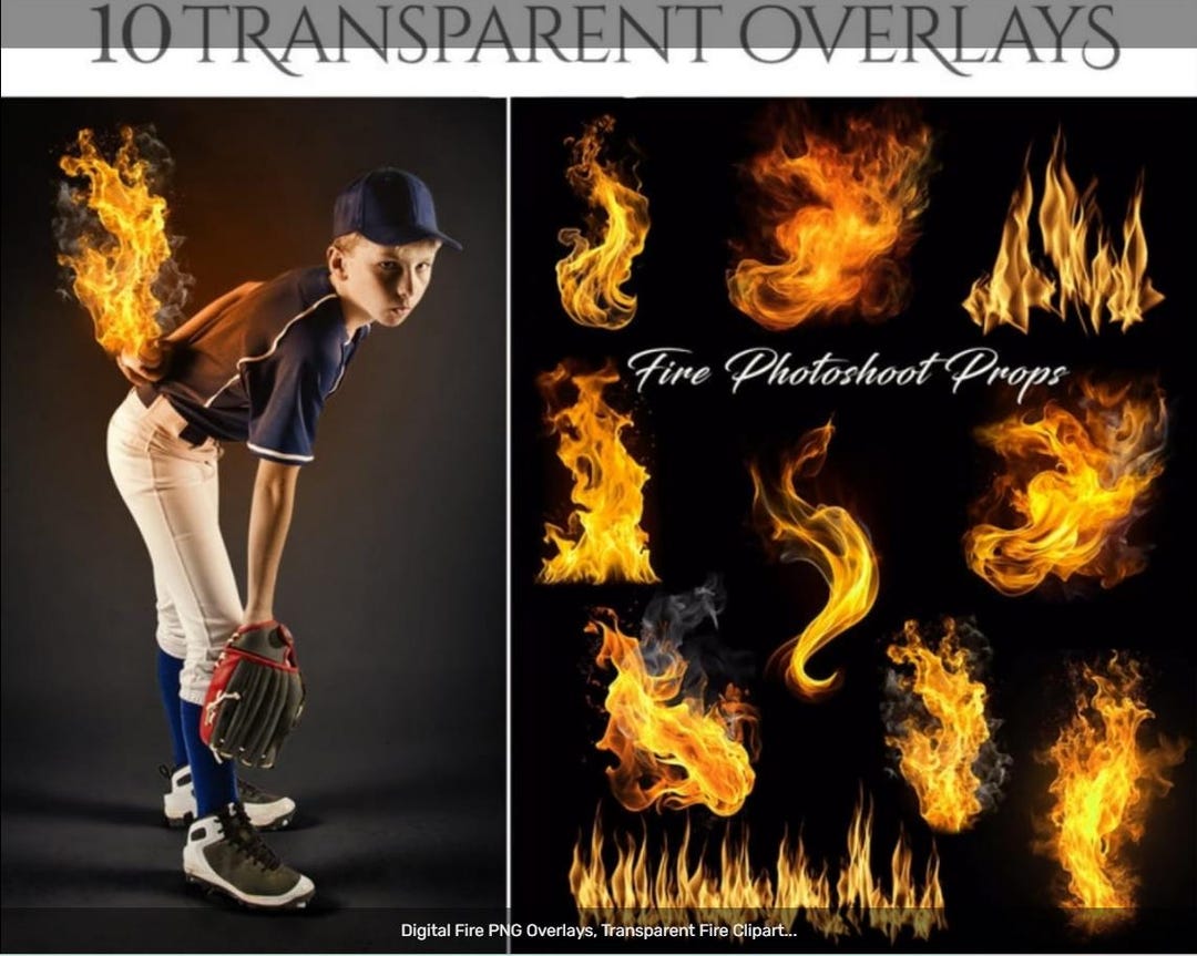Digital Fire PNG Overlays, Transparent Fire Clipart, Photoshop Fire ...