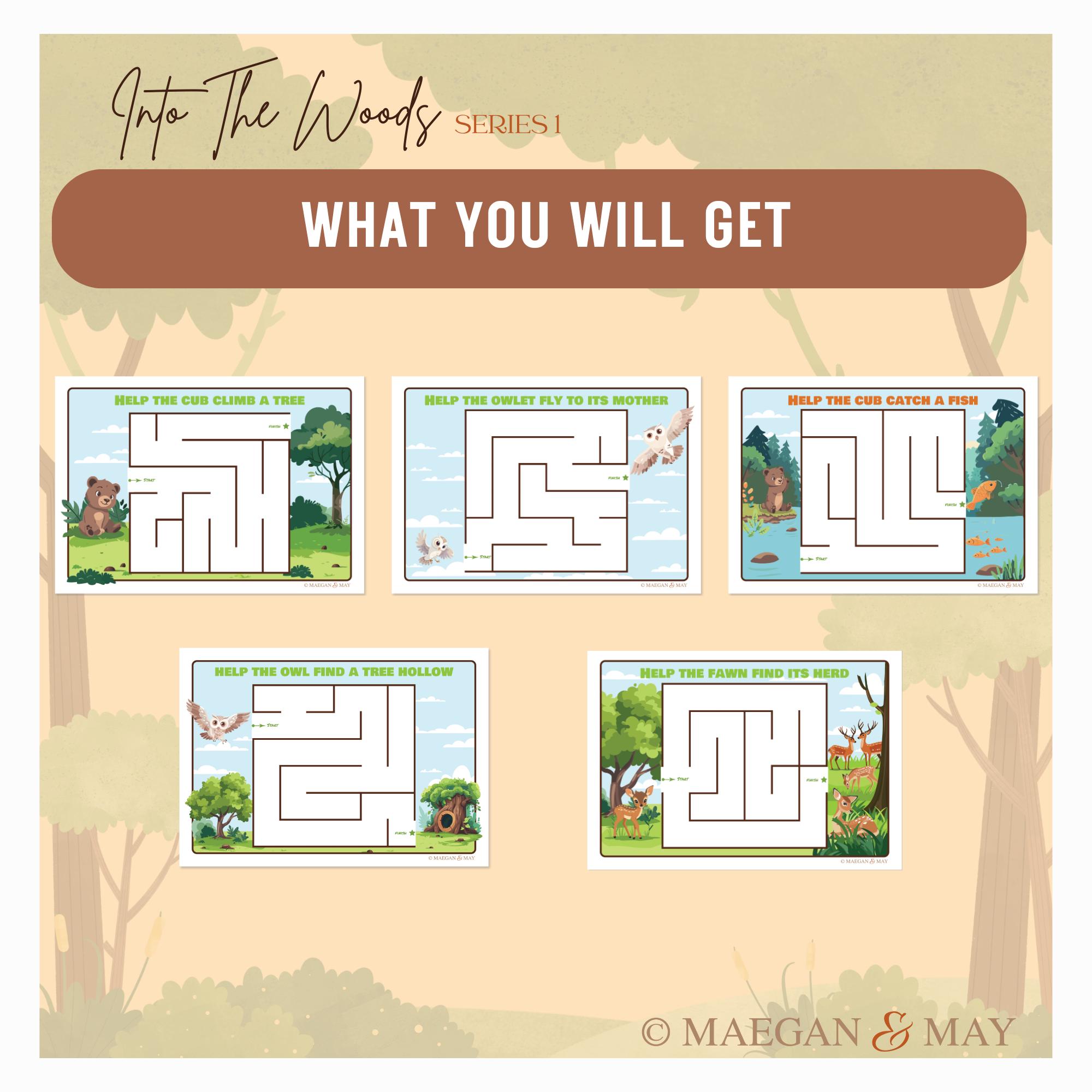 Printable Mazes Worksheet Pages for Toddlers & Preschoolers, Fun Home ...