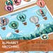 Alphabet Matching Worksheet for Preschoolers, Letter Pairing Activity ...