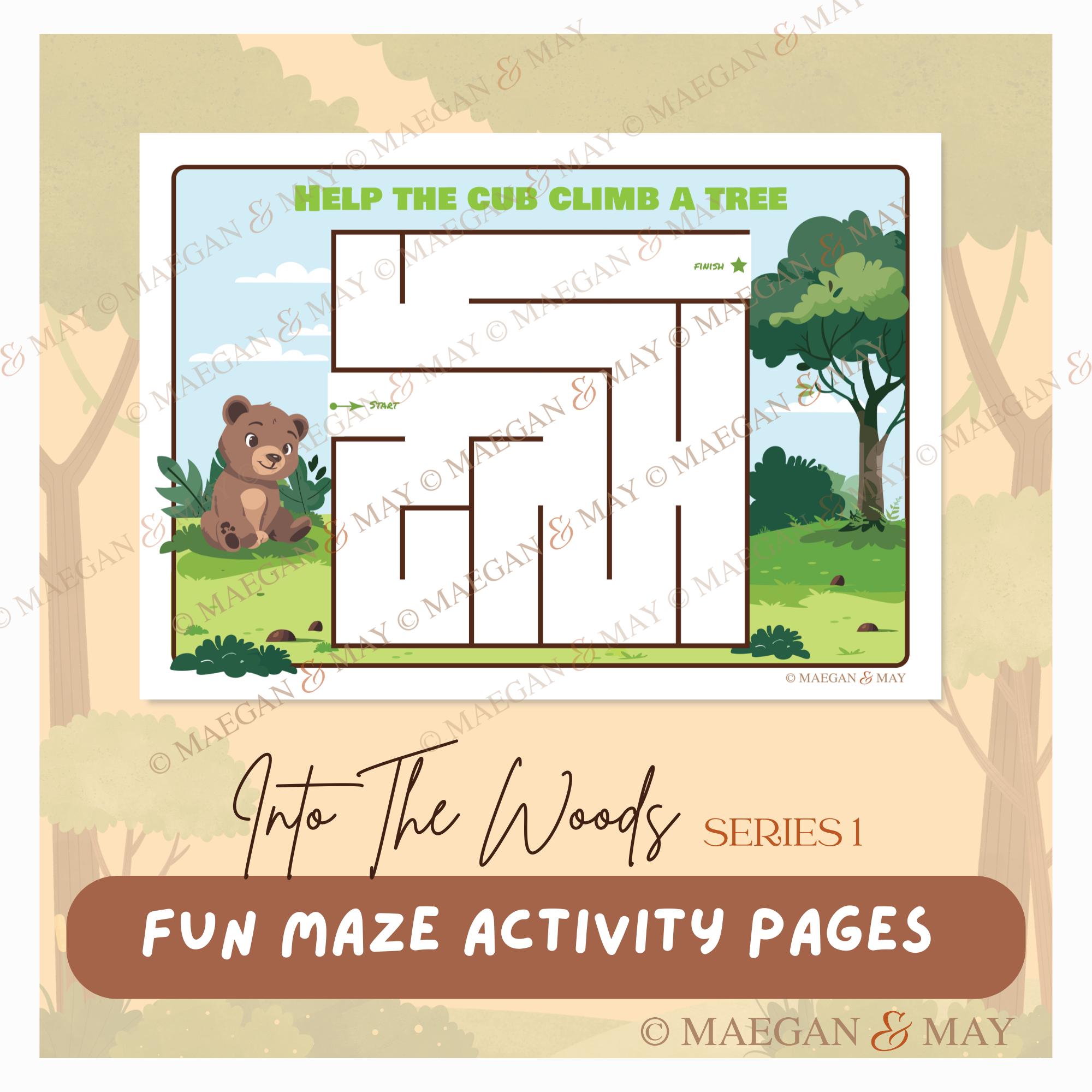 Printable Mazes Worksheet Pages for Toddlers & Preschoolers, Fun Home ...