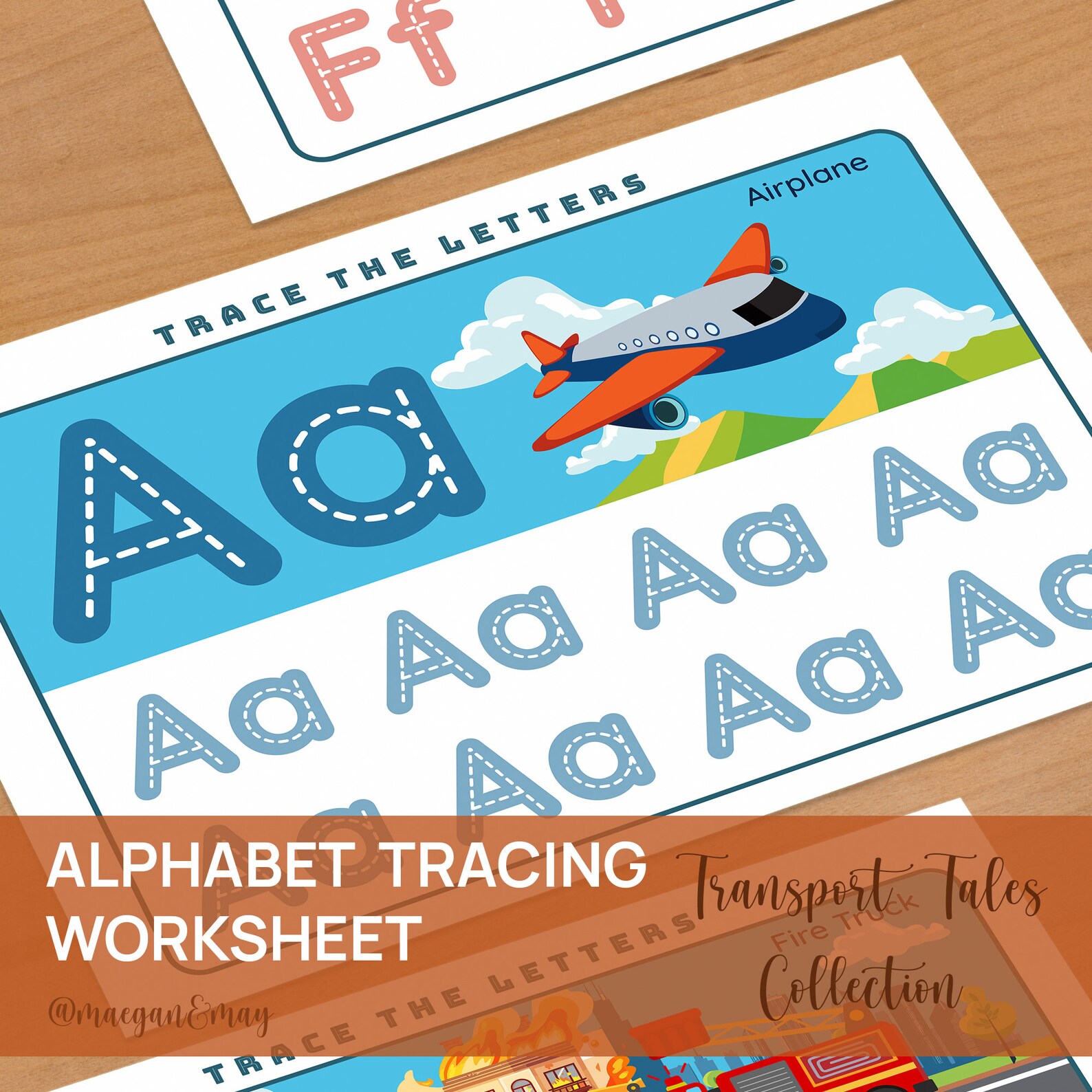 Alphabet Tracing Worksheet, Printable Vehicle Themed Handwriting Letter ...