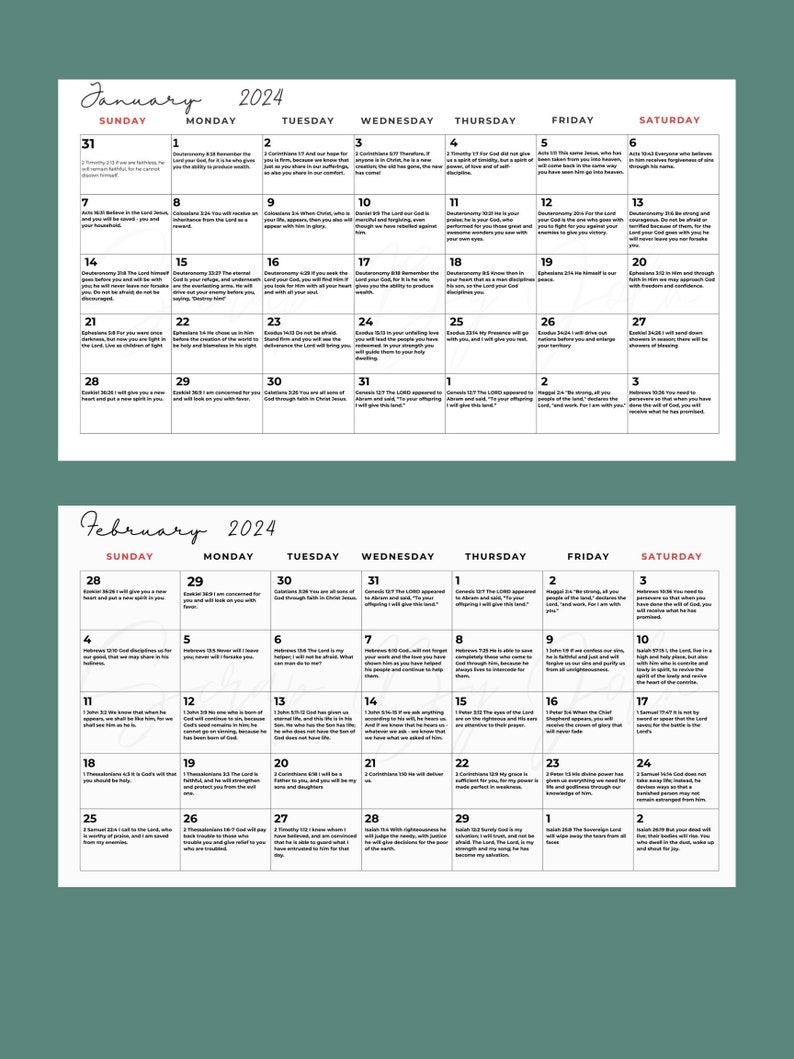 Verse of the Day Calendar 2024 unique Bible Verses for 366 ...