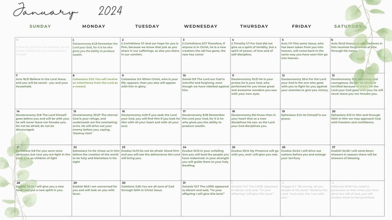 Verse for the Day Calendar 2024 Daily Bible Calendar - Etsy UK