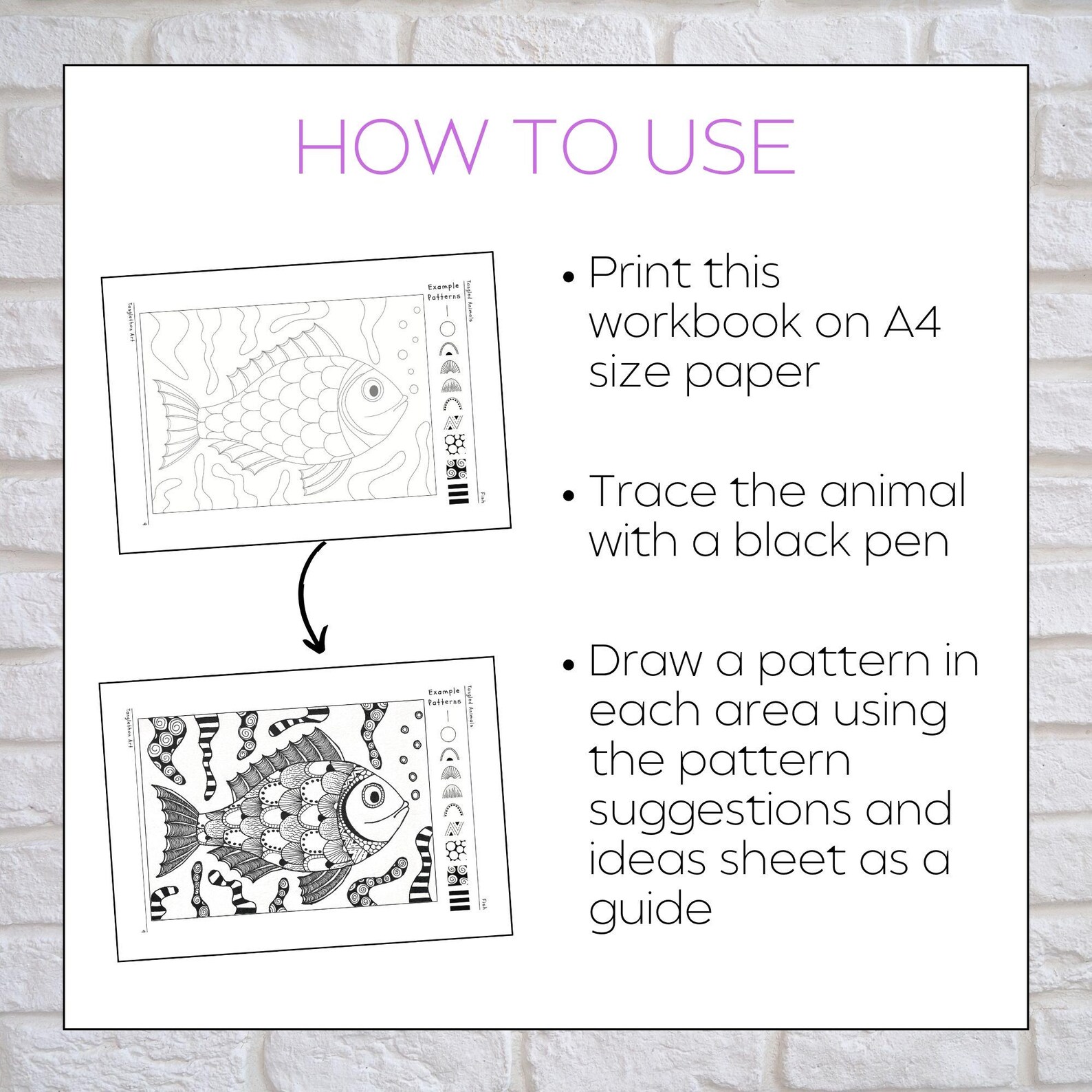 12 Animal Zentangle Templates With Pattern Examples and Ideas Sheet ...
