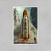 Retro NASA Space Shuttle Launch Poster | Vintage Sci-fi Rocket Wall Art ...