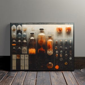Futuristic Science Lab Canvas Art, Modern Wall Decor for STEM Lovers ...