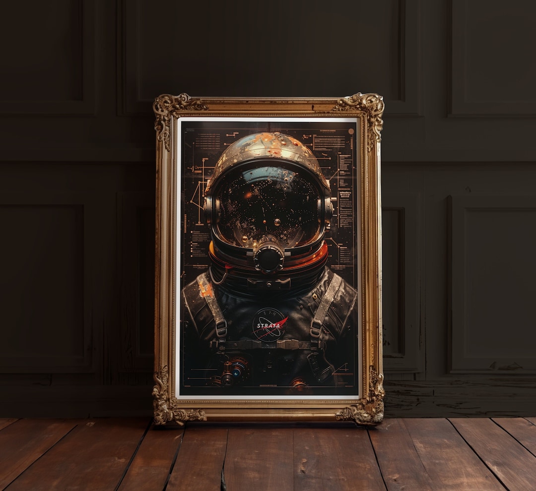 Teen Boy Space Poster, Bedroom Decor, Game Room Art, Moody Space ...