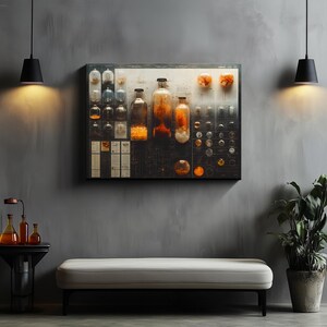 Futuristic Science Lab Canvas Art, Modern Wall Decor for STEM Lovers ...
