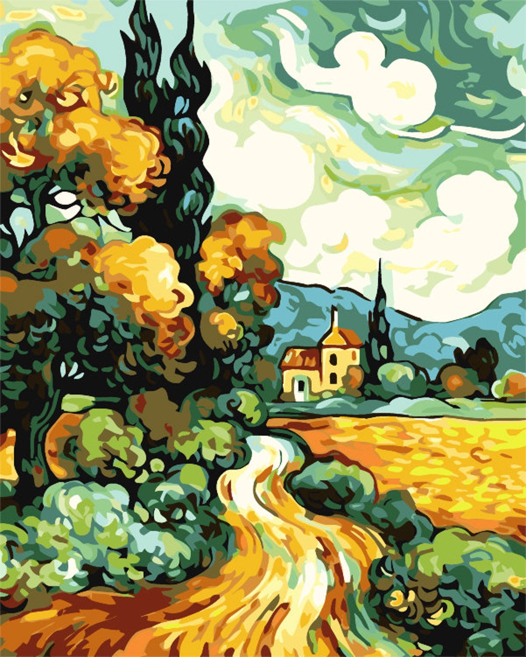 Paint by Numbers Kit Van Gogh Pbn Easy Painting Diy Art - Etsy