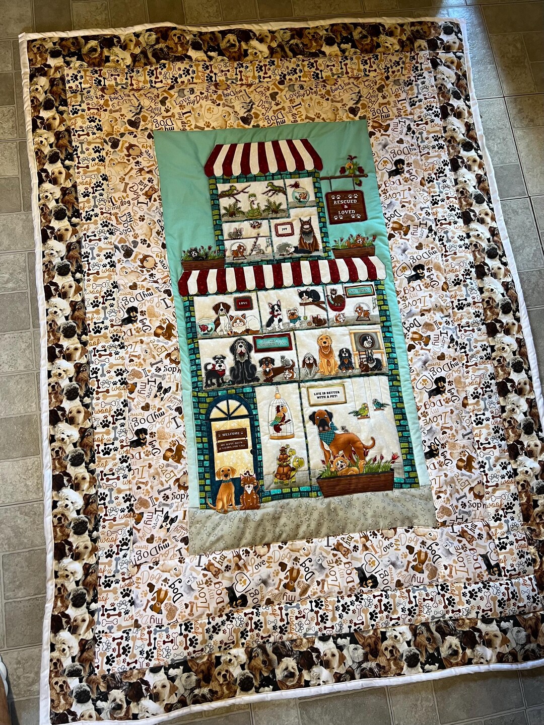 Pet Store Throw Quilt 4’2”X5’8” Xtra Thick and Fluffy, Hand Made - Etsy