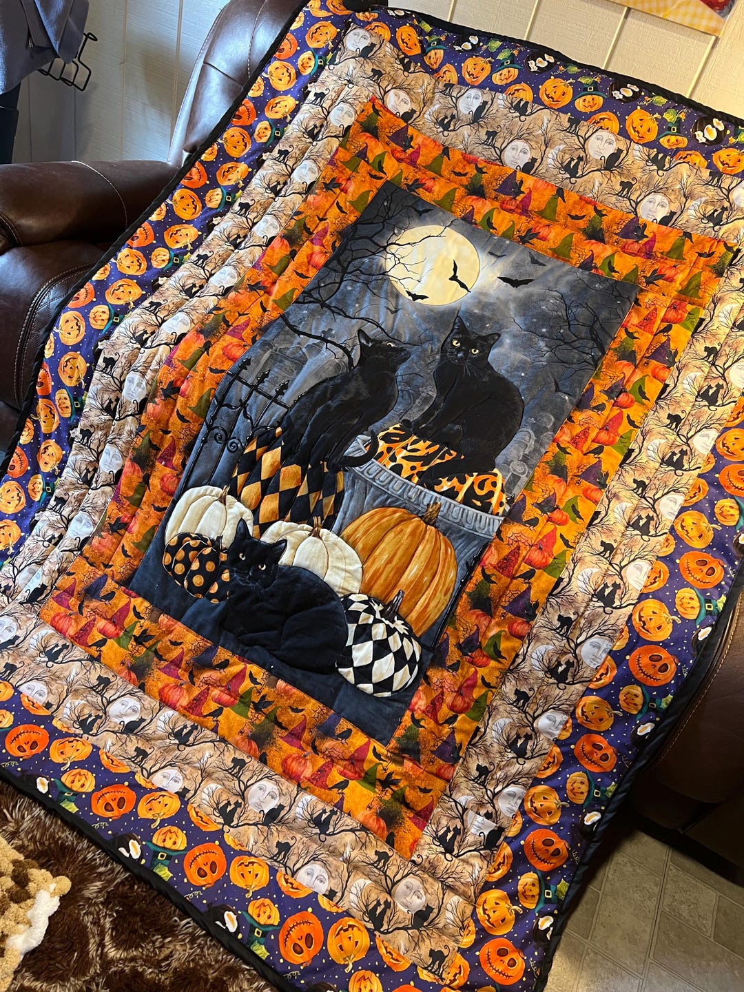 Gothic Quilt Hand Made - Etsy