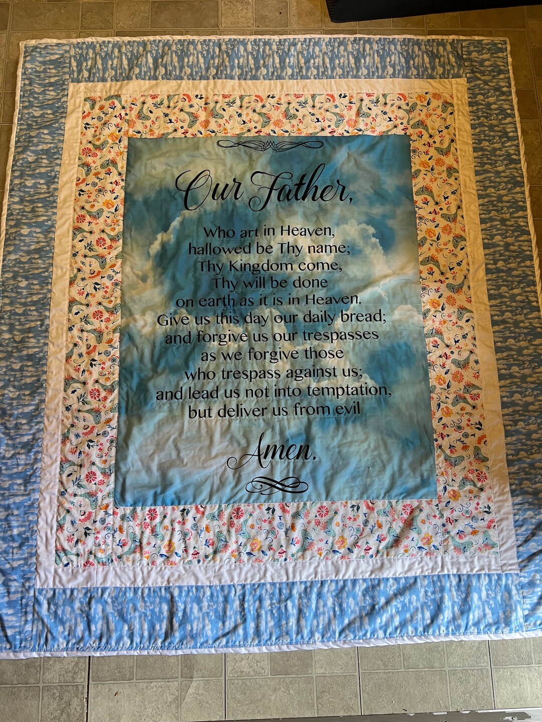 Absolutely Gorgeous Gods Prayer Quilt, Sure to Spark Many Conversations ...