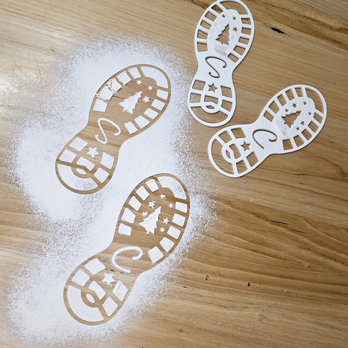 Santa Claus Boot Stencils | Feet | Christmas | Footprint | Decoration ...