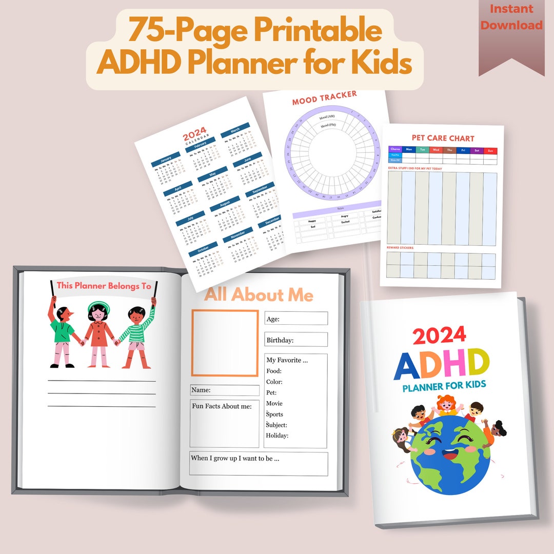 Printable ADHD Planner ADHD Planner for Kids Life Planner - Etsy