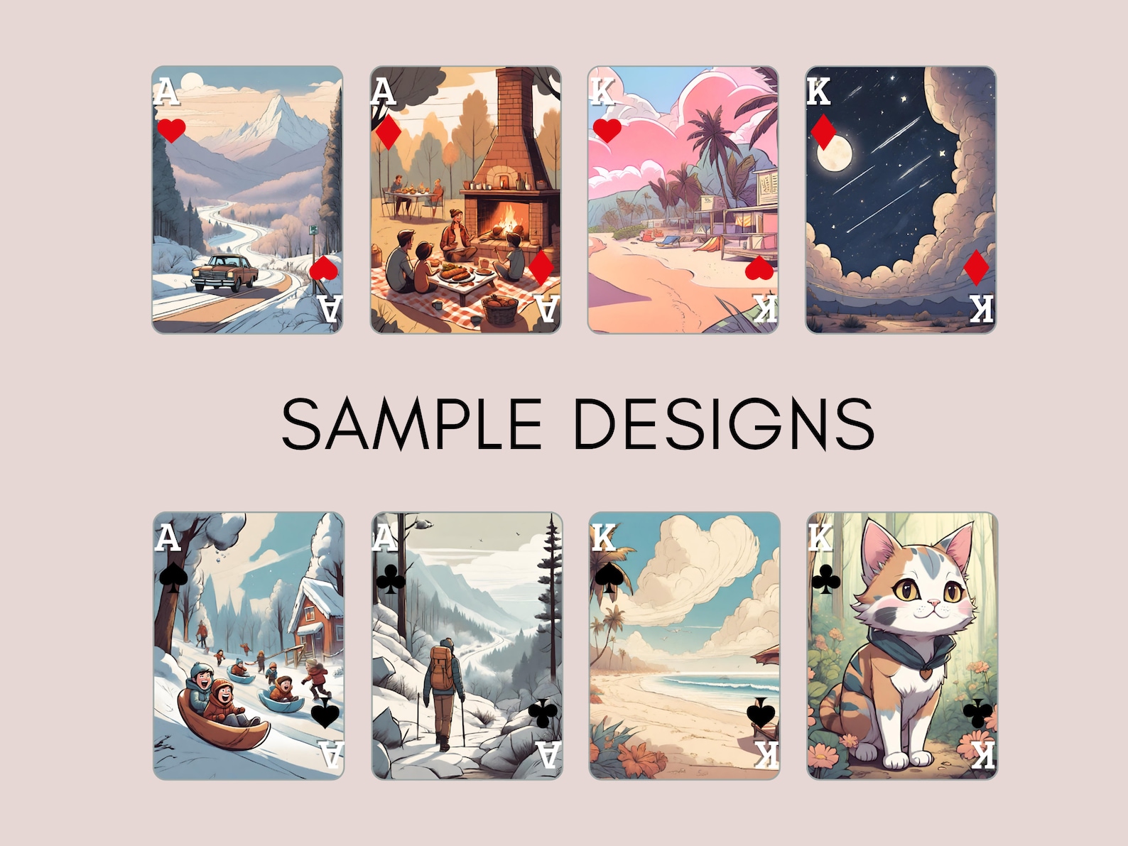 Custom Playing Cards, Playing Cards Template, Personalized Cards, Deck ...