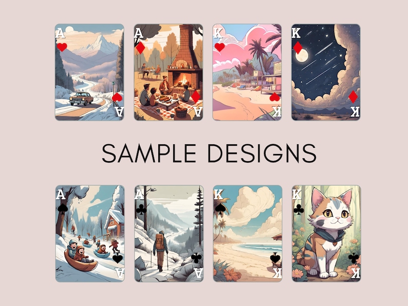 Custom Playing Cards, Playing Cards Template, Personalized Cards, Deck ...