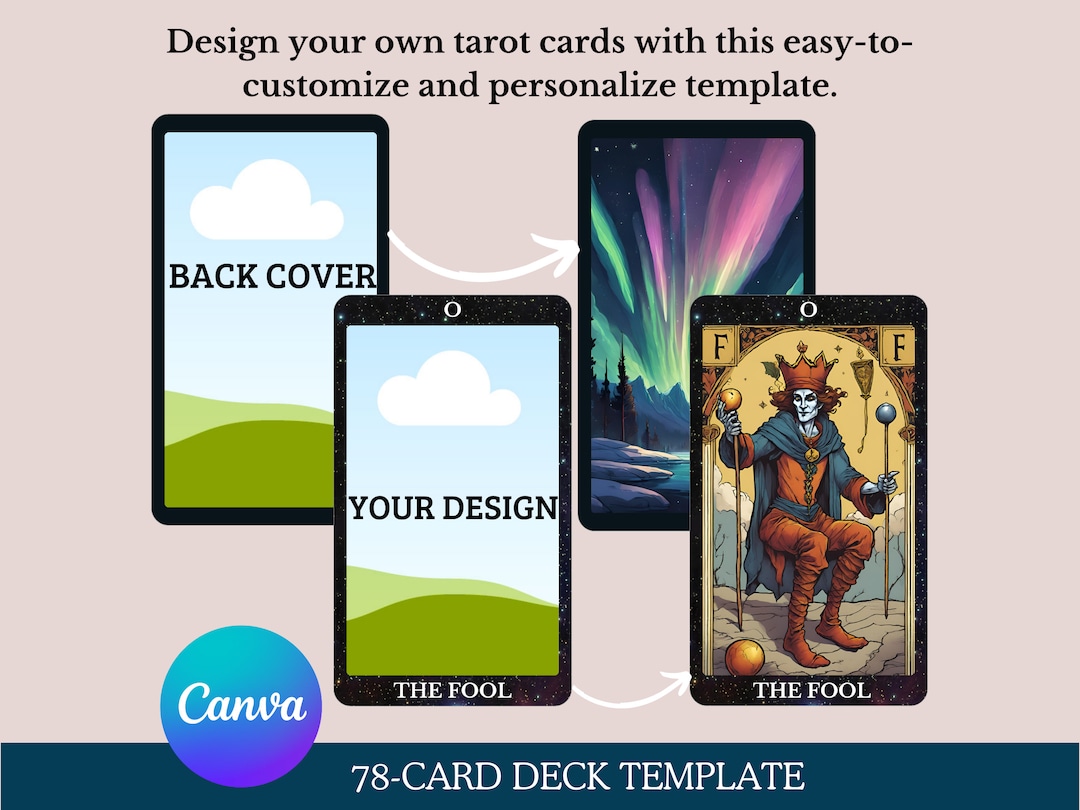 Custom Tarot Cards, Tarot Cards Deck, Tarot Cards Printable, Digital ...