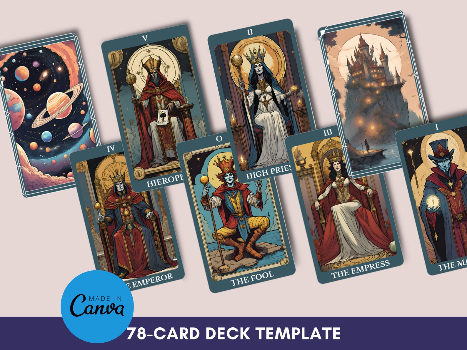 Custom Tarot Cards, Tarot Cards Deck, Tarot Cards Printable, Digital ...