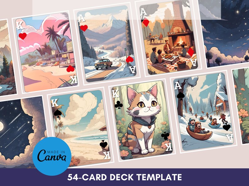 Custom Playing Cards, Playing Cards Template, Personalized Cards, Deck ...