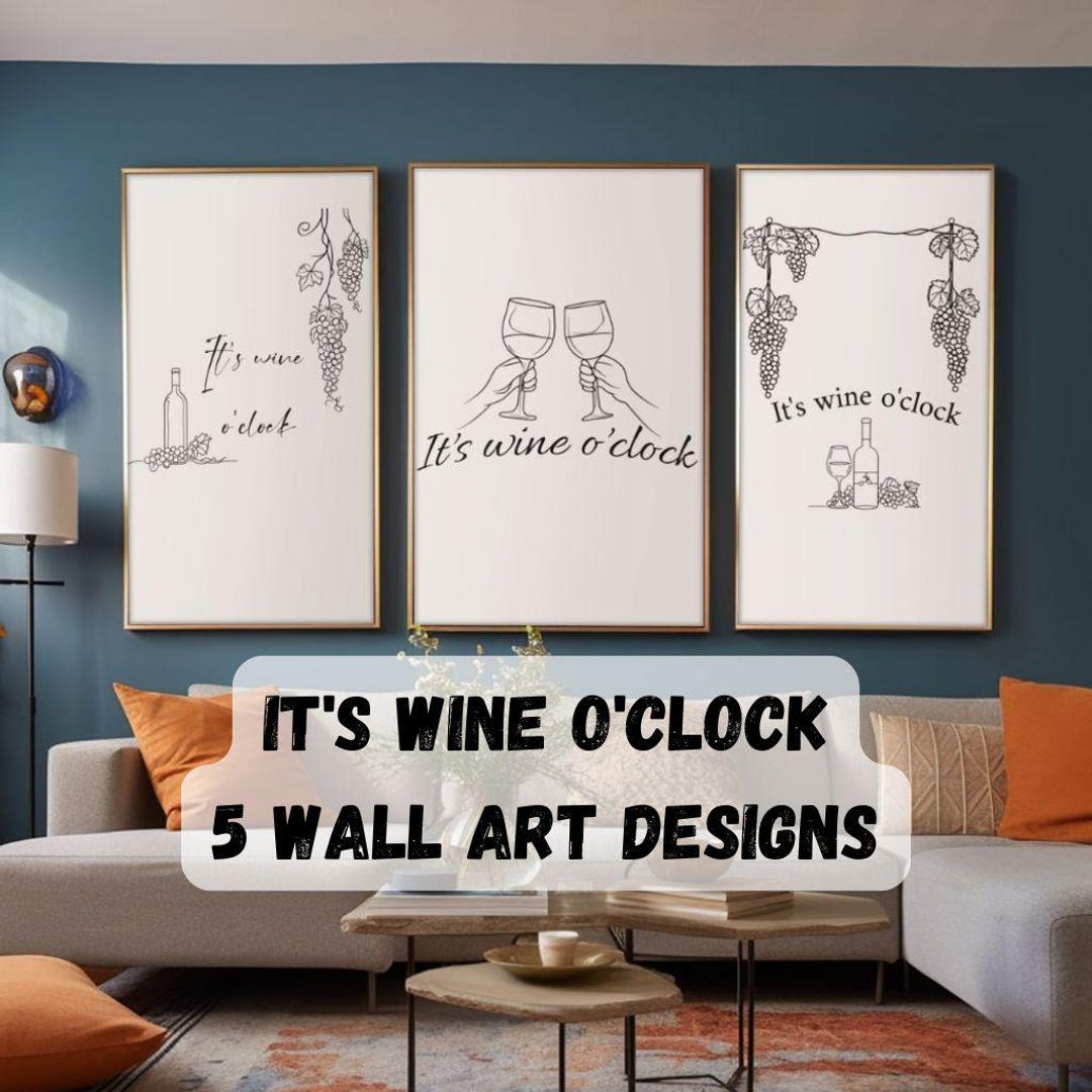 Funny Wine Poster Art Print Digital Download, Alcohol Wall Art, 5 ...