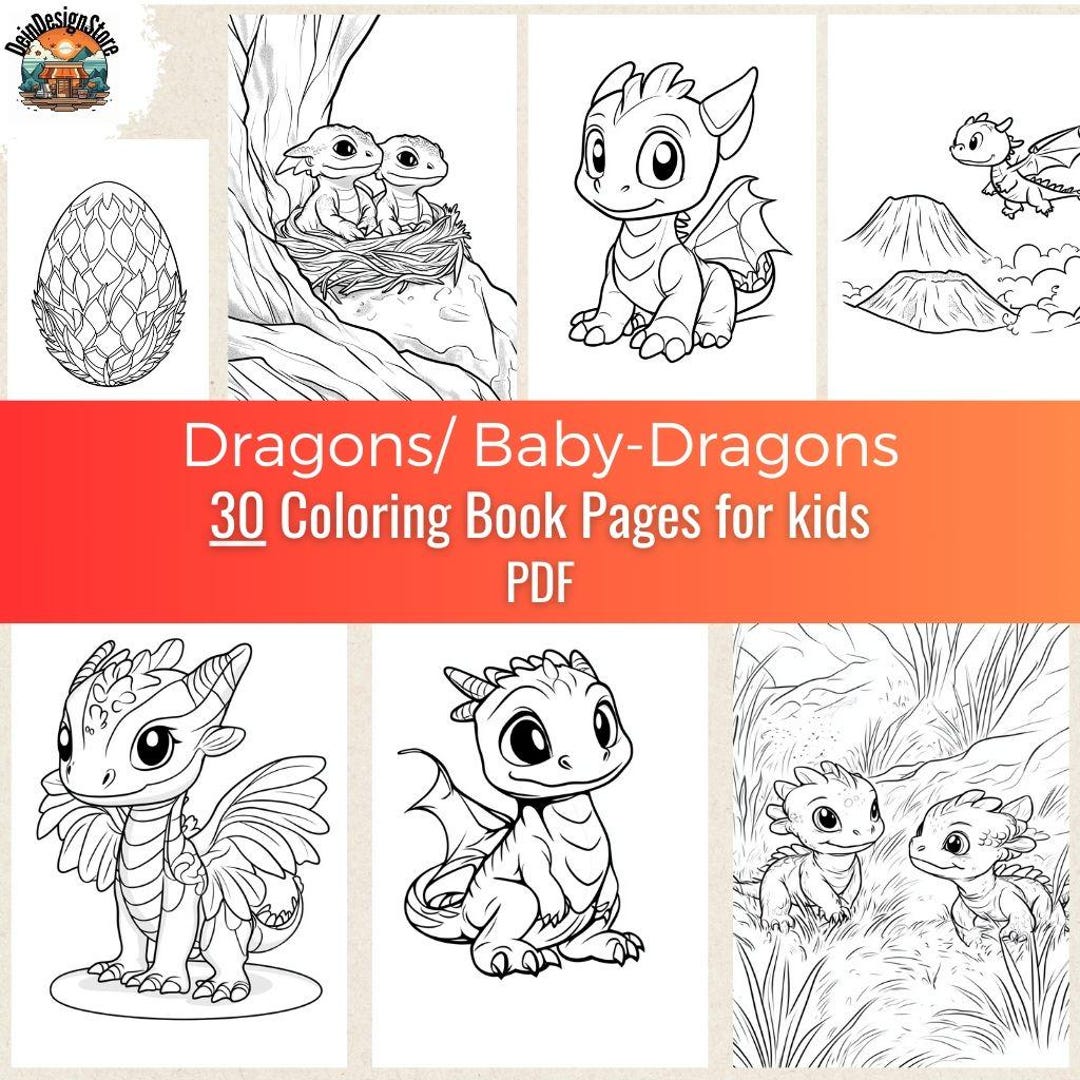 Cute Baby Dragon Coloring Pages Children's Coloring Pages Print ...