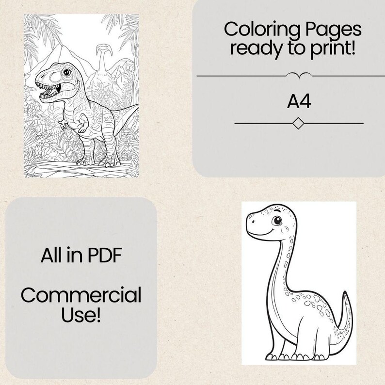 Dinosaur Coloring Pages Children's Coloring Pages Print Templates, 25 ...