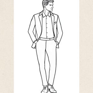 Men Fashion Templates Adults Coloring Pages Design Print Templates, 30 ...