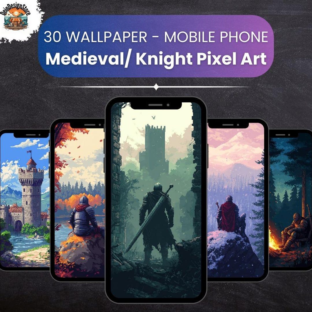 Medieval Knight Pixel Art Wallpaper Bundle Mobile Phone, 30 Mobile ...