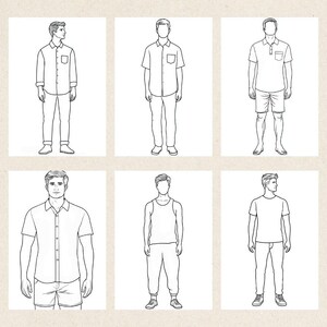 Men Fashion Templates Adults Coloring Pages Design Print Templates, 30 ...