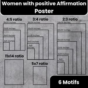Women Positive Affirmation Line Drawing Art Print, Digital Download, 6 ...