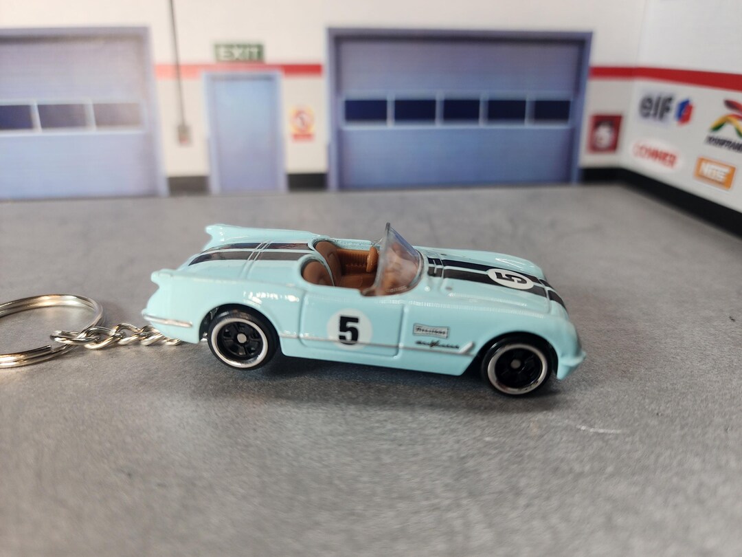 55 Corvette Keychain, 1955 Corvette C2 Keychain, Corvette Keychain ...