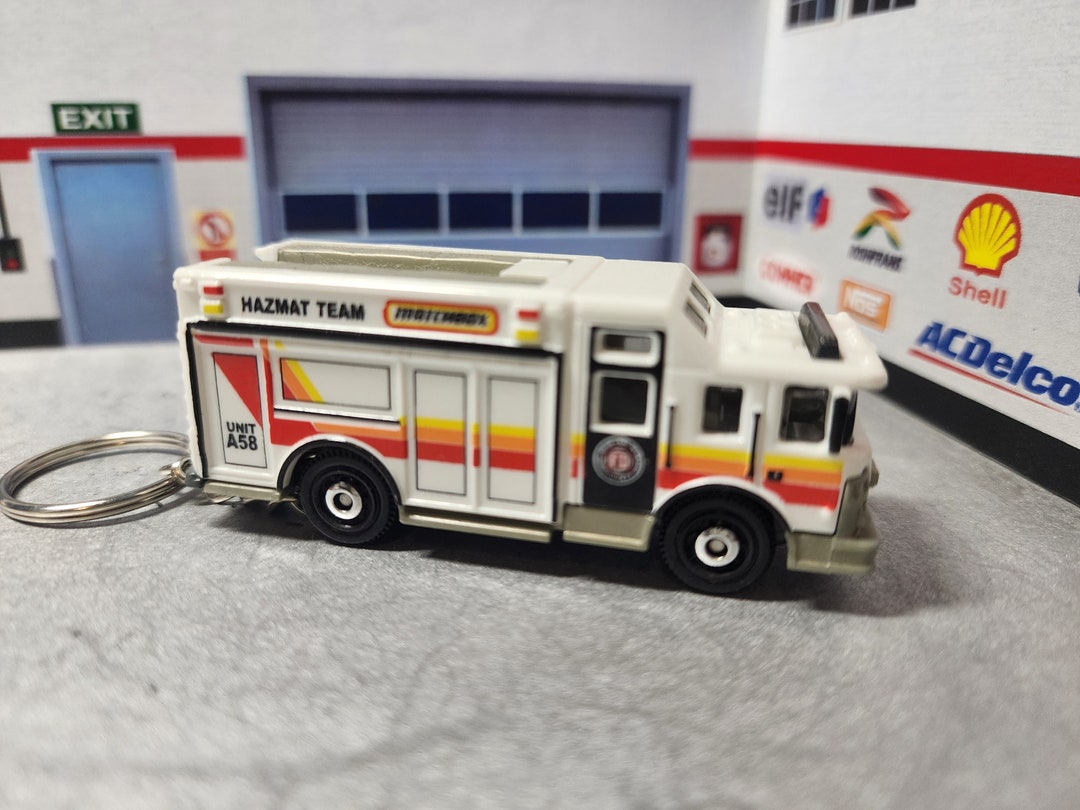 Diecast Fire Engine Keychain: Hazard Squad EMS - Etsy