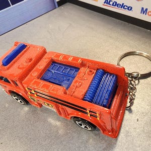 Fire Engine Keychain, Fire Truck Keychain, Custom Fire Truck Keychain ...